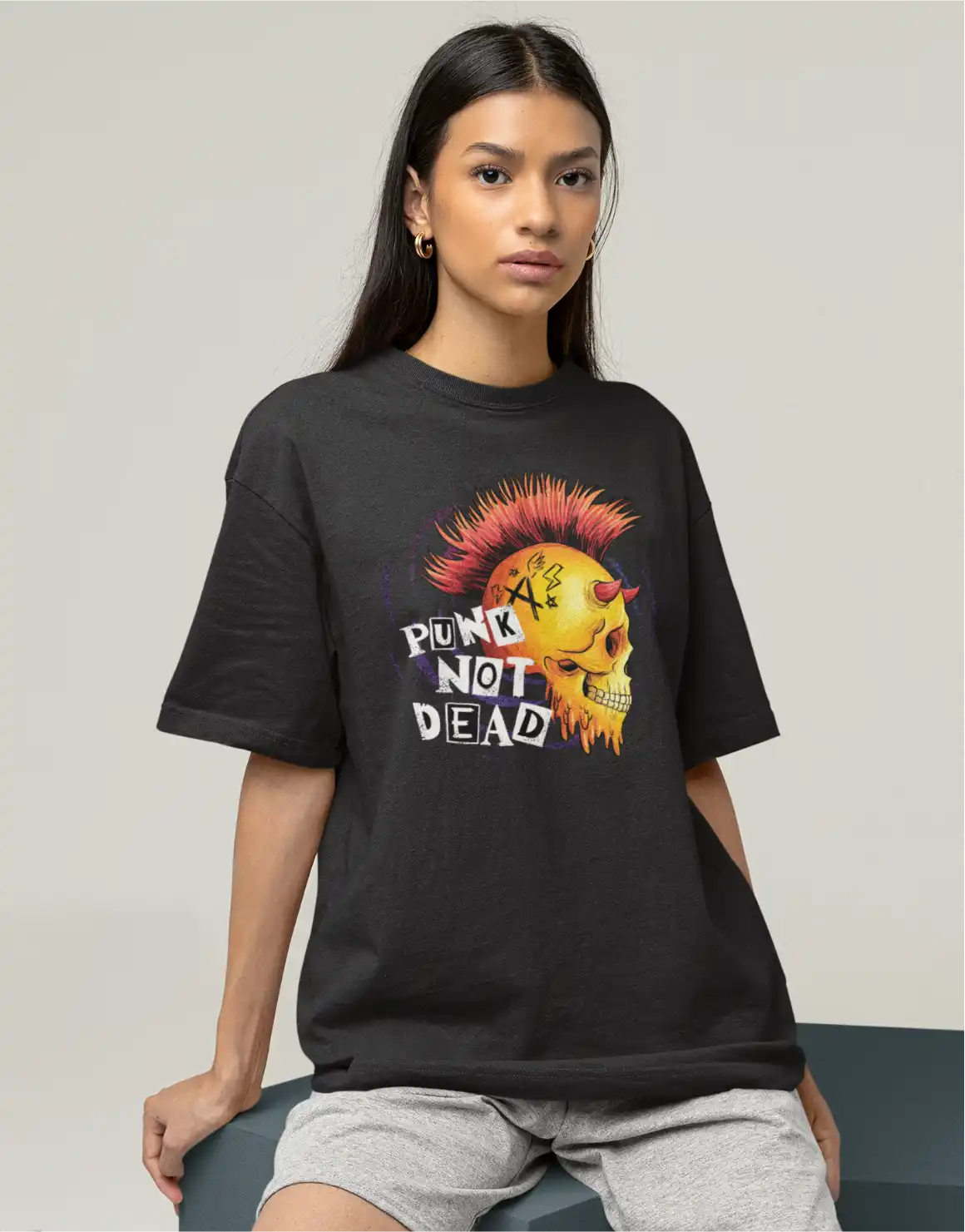 Buy Sapienwear Women's Oversized T-shirt | Punk Not Dead